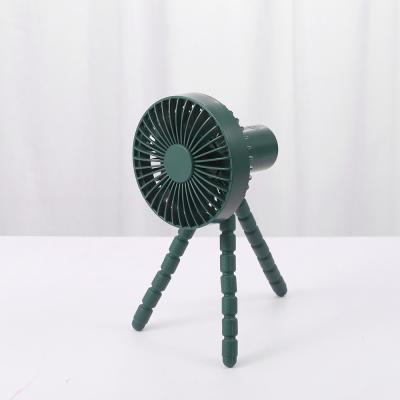 China Flexible Tripod Stroller Fan 1800mAh Camping Mini Portable Usb Rechargeable Fan for sale