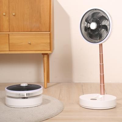 China LCD Screen Rechargeable Standing Fan 10000mAh Motor Whisper Electric Folding Fan for sale