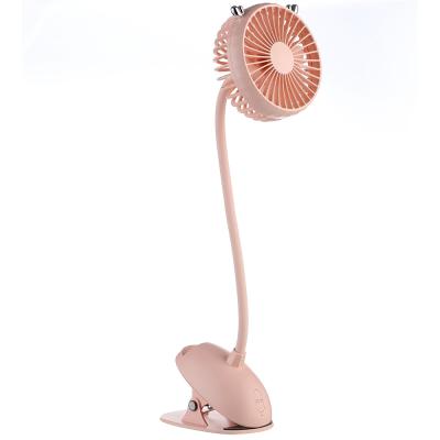China 2000mAh Rechargeable Battery Operated Fan 3 Speeds USB-B Portable Mini Fan For Stroller for sale