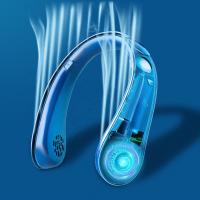 China Leafless Air Flow Portable USB Fan Necklace Small Sport Rechargeable Pocket Fan for sale