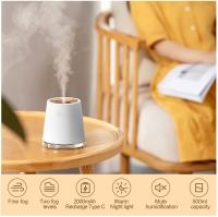 China USB LED Mini Cool Mist Humidifier 500ml 2000mah Rechargeable 2 In 1 Humidifier for sale