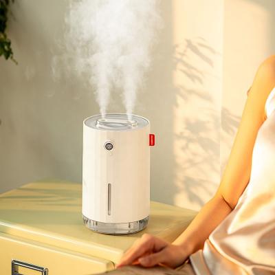 China USB 4000mah Battery Powered Humidifier Ultrasonic 1100ml Desktop Air Humidifier for sale