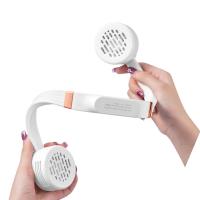 China 4000mAh 4W Wearable Neck Air Conditioner Bladeless Travel Handheld Fan for sale