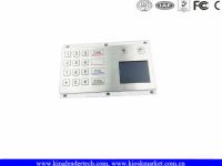China Waterproof Metal Numeric Keypad With 16 Flush keys and Optical Touchpad for sale