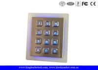 China IP65 Rated Stainless Steel Keypad 3x4 Keypad for Access Control System for sale