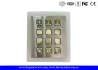 China Weatherproof Green Backlit Metal Keypad For Low - Lit Environment for sale