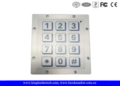 China Rugged Touch Metal Piezoelectric Keyboard Panel Mount With 12 Flat Keys 3x4 Matrix for sale