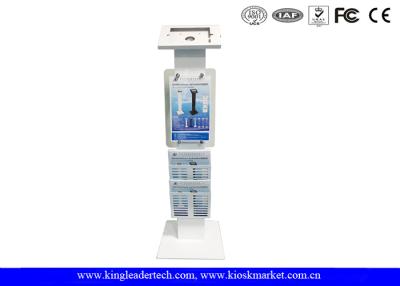 China Lockable Kiosk Freestanding Secure Ipad With Logo Panel Leaflet Rack for sale