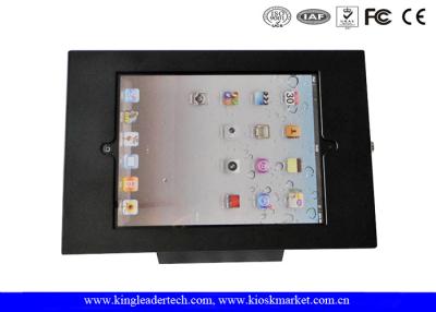 China Matt Black Cold Rolled Steel Ipad Kiosk Stand With Lock & Key , Customization for sale