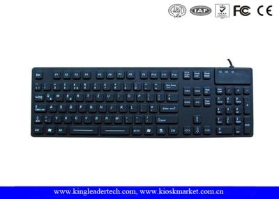 China Medical Grade IP68 105 Keys rubber keyboard , Industrial Use sealed keyboard for sale