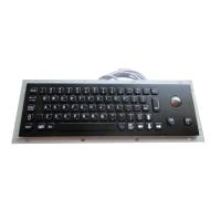 China Electroplated Black Rugged Vandalproof IP65 Compact Panelmount Stainless Steel Keyboard With Trackball for sale