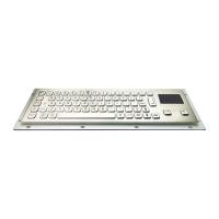 China Rugged Compact  IP65 Waterproof Vandal-proof Stainless Steel Industrial Military Kiosk Keyboard With Touchpad for sale