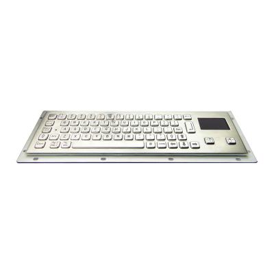 China Rugged Compact  IP65 Waterproof Vandal-proof Stainless Steel Industrial Military Kiosk Keyboard With Touchpad for sale