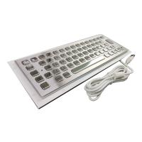 China Compact Format Rugged Panelmount Metal Stainless Steel Industrial Keyboard With 64 Custom Keys for sale