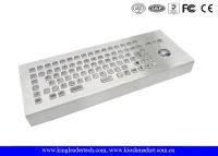 China Desktop 86 Keys Stainless Steel Keyboard With Trackball FCC Brushed for sale