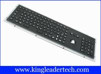 China 103 Keys Black Metal Keyboard With Trackball Panel Mount Stainless Steel for sale