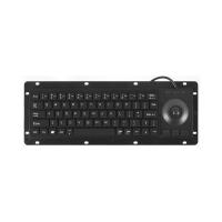 China Low-cost Rugged Panelmount Plastic Keyboard With Tiny Trackball and 68 Keys for sale