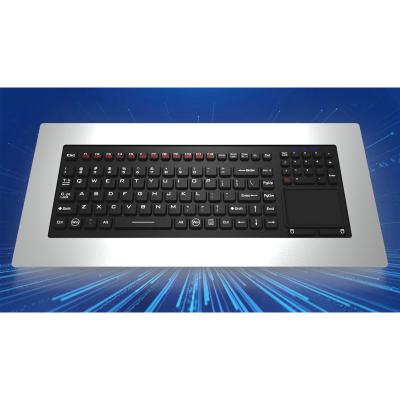 China IP65 Panelmount Stainless Steel Metal Silicone Industrial Medical Keyboard With Touchpad for sale