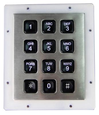China Rugged Water-proof Vandal-proof Keypad with 12 Back-lit Keys Ideal for Dark Environment for sale