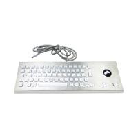 China Backlit Desktop Rugged Waterproof Vandal-Proof Keyboard With Integrated Optical Trackball for sale