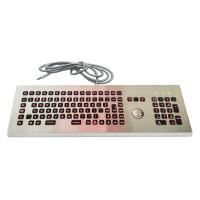 China Backlit Desktop Rugged Waterproof Vandal-Proof Keyboard With Integrated Optical Trackball And Numeric Keypad for sale