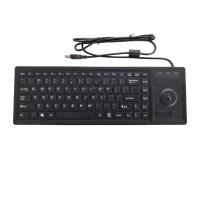 China Waterproof IP65 Industrial Keyboard with 87 Keys and Mini Trackball for Harsh Environments for sale