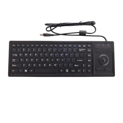 China Waterproof IP65 Industrial Keyboard with 87 Keys and Mini Trackball for Harsh Environments for sale