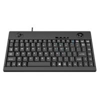 China Super Compact Waterproof IP65 Industrial Plastic Keyboard with 88 Keys and Mini Trackball for Harsh Environments for sale