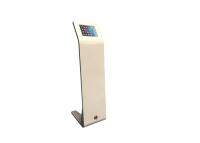 China Rugged Industrial Metal Ipad Kiosk Stand Freestanding with Large Advertisement Board for sale