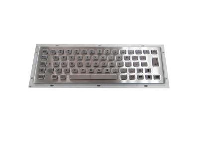China PS/2 USB 64 Keys Stainless Steel Keyboard For Information Kiosk for sale