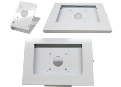 China Powder Coated Cold Rolled Steel Tablet Security Kiosk Rugged Metal Ipad Kiosk Holder for sale