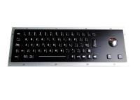 China Rugged Stainless Steel Metal Keyboard 20mA Electroplated Black for sale