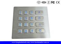 China Rugged Backlit Metal Keypad With 16 Keys for Security Access Control System for sale