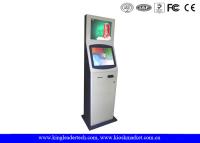 China Two Displays Touchscreen Monitor Kiosk Anti Glare Vandal Resistant Floor Standing for sale