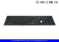 China 103 Keys Kiosk Black Metal Keyboard With Trackball For Panel Mount for sale