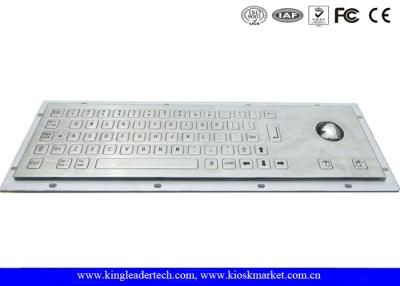 China Rugged 65 Keys Industrial Kiosk Keyboard With Short Keys And Trackball for sale
