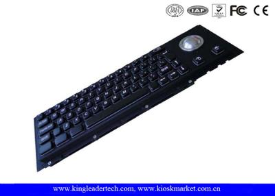 China Cherry Key Swithc Kiosk Black Metal Keyboard With Trackball In Good Tactile for sale