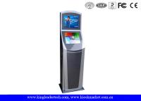 China Silm Two Displays Floor Standing Touch Screen Kiosk For Self Service / Advertising Mall for sale