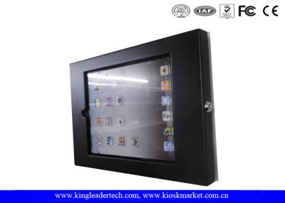 China Wall Mounting Matt Black Ipad Kiosk Enclosure , Made Of Rugged Metal With Powder Coated for sale