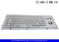 China Brushed Metal Kiosk Stainless Steel Panel Mount Keyboard With Optical Trackball And FN Keys for sale