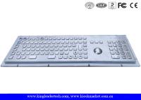China Kiosk Stainless Steel Panel Mount Keyboard With Trackball , FN Keys And Number Keypad for sale