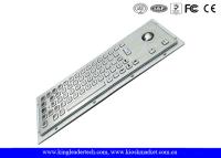 China Brushed Stainless Steel Panel Mount Keyboard With Trackball And 64 Keys for sale