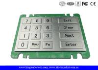 China Ruggedized Vandal-Resistant Metal Numeric Keypad With 16 Large Metal Keys For Vending Machine for sale