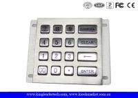 China 16 Long Travel Button Metal Numeric Keypad Rugged RS232 For Industrial for sale