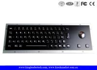 China Black Industrial Keyboard With Optical Trackball In Full Travel Keys At IP65 Rating for sale