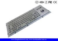 China IP65 Rated Stainless Steel Industrial Computer Kiosk Keyboard With Trackball for sale