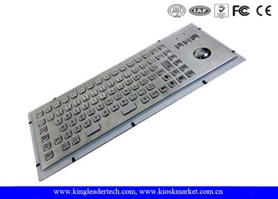 China IP65 Rated Stainless Steel Industrial Computer Kiosk Keyboard With Trackball for sale