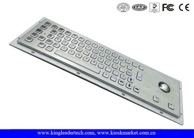China Waterproof Kiosk Or Industrial Computer Keyboard With Flat Keys And Trackball for sale
