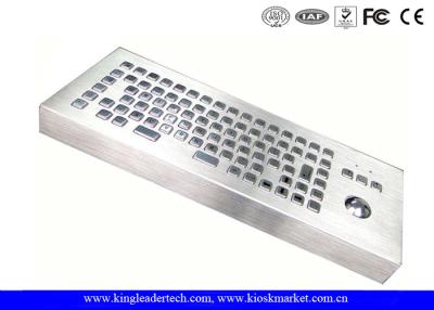 China Vandalism Industrial Computer Desktop Metal Keyboard With Trackball for sale