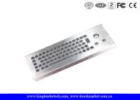 China Compact 65 Keys Brushed Industrial Keyboard With Trackball for sale
